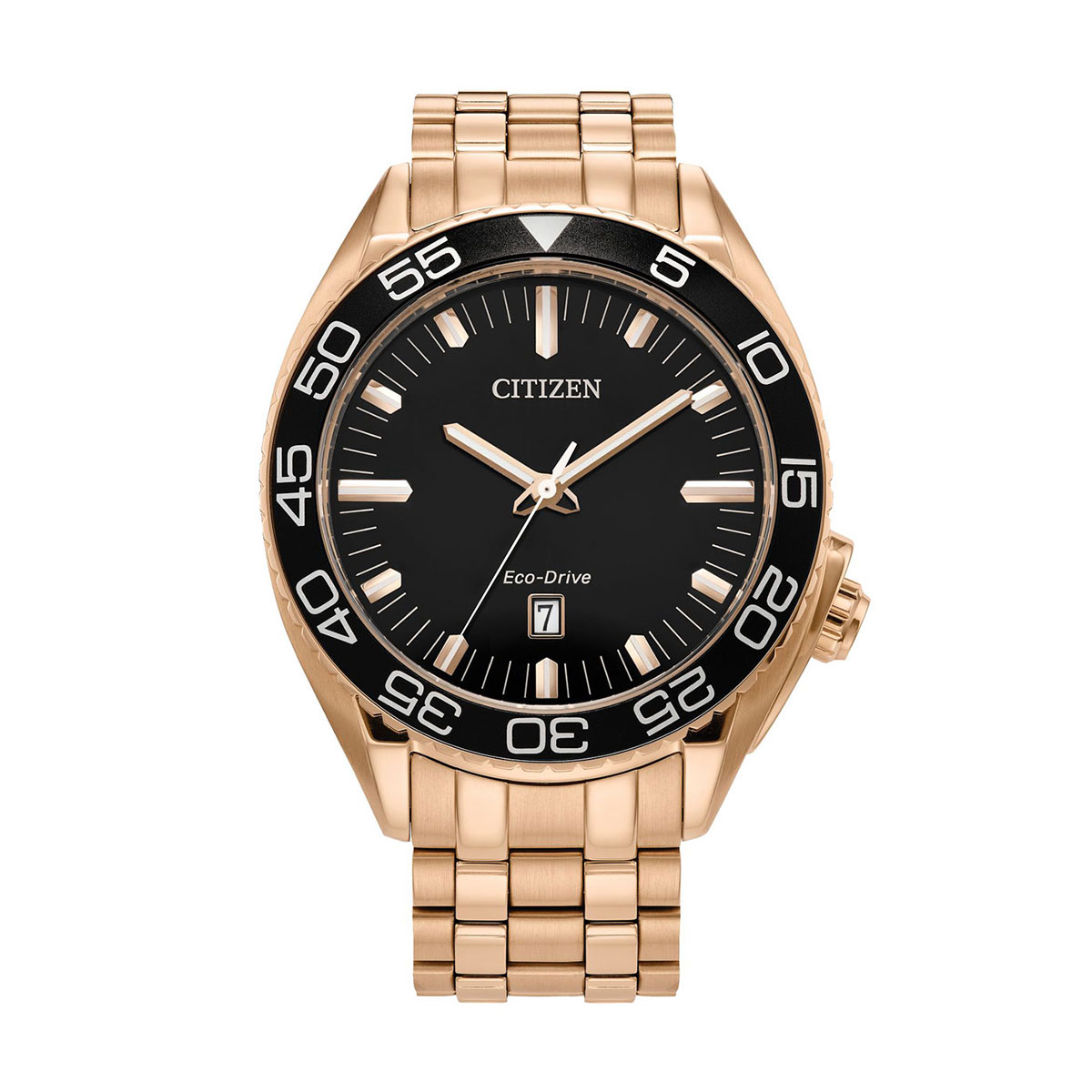 Citizen Carson 42mm Watch, Black and Rose Gold Tone Dial | AW1773-55E ...