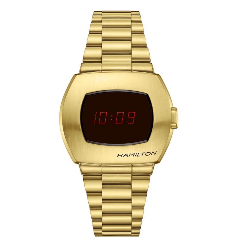 Hamilton American Class Pulsar Digital Quartz, Gold | H52424130 | Borsheims