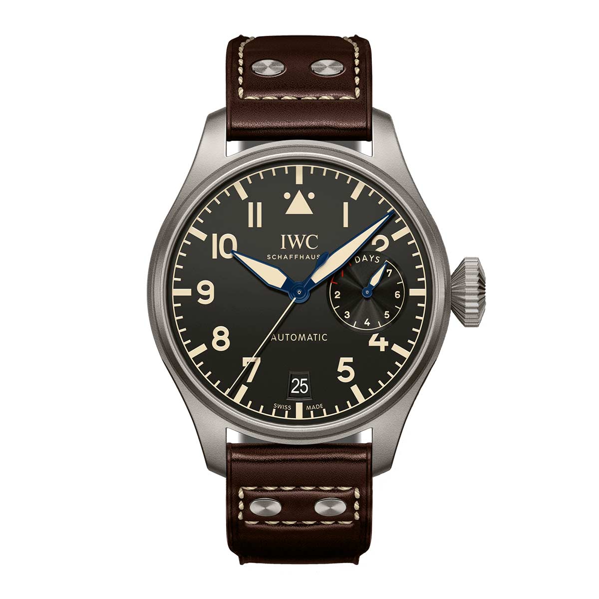 IWC Schaffhausen Big Pilot's Heritage 46.2mm Watch, Black and Brown ...