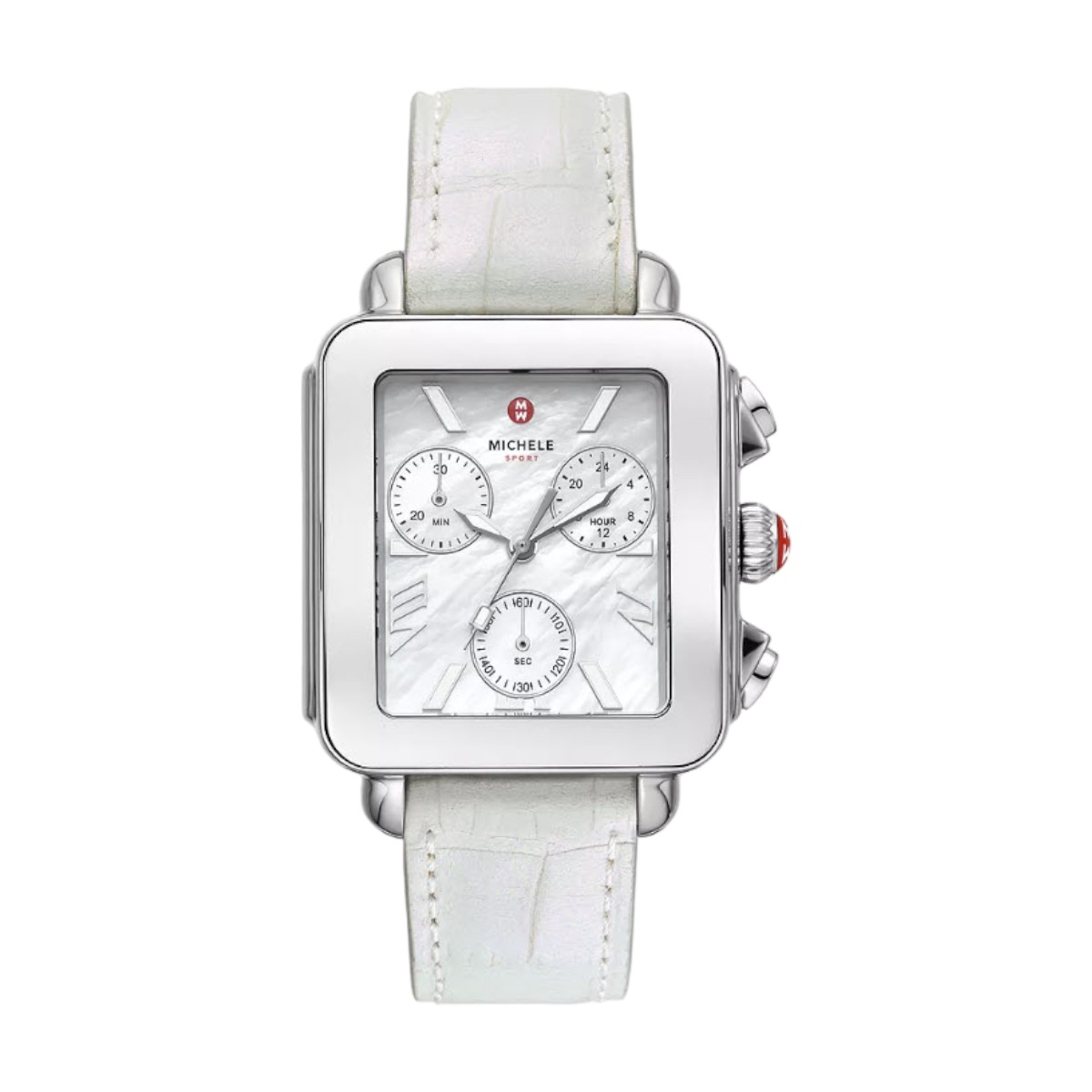 Michele Deco Sport Chronograph 36mm Women's Watch, White Mother of ...