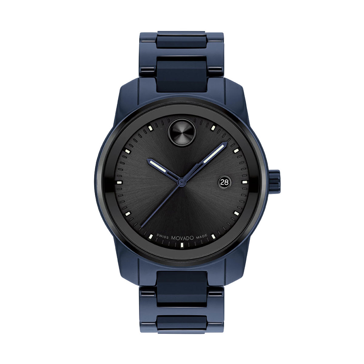 Movado BOLD Verso 42mm Watch, Black and Blue Dial | 3600864 | Borsheims