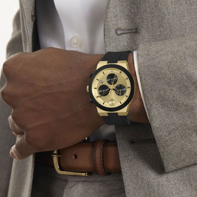 Movado Bold Fusion 44mm Watch, Yellow Gold Dial | 3600895 | Borsheims