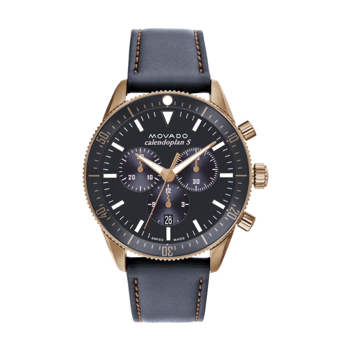 Movado Heritage Series Calendoplan S 42mm Watch, Grey Dial | 3650168 ...