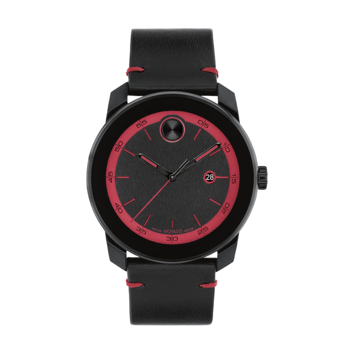 Movado Bold TR90 42mm Watch, Black and Red Dial | 3601110 | Borsheims