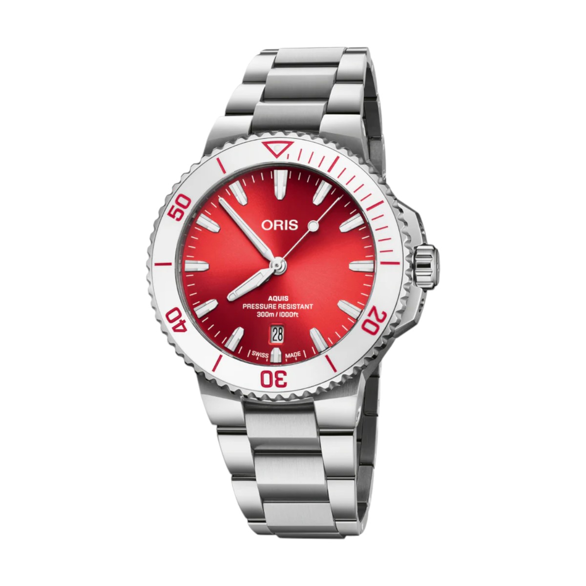Oris Aquis Date 41.50mm Watch, Watermelon Dial | 0173377874138 ...