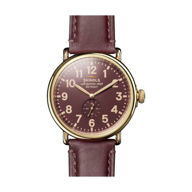 Shinola Runwell 47mm Men's Watch, Red Dial | S0120291088 | Borsheims
