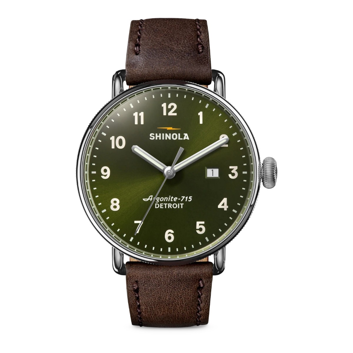 Shinola Canfield 43mm Men's Watch, Green Dial | S0120307786 | Borsheims