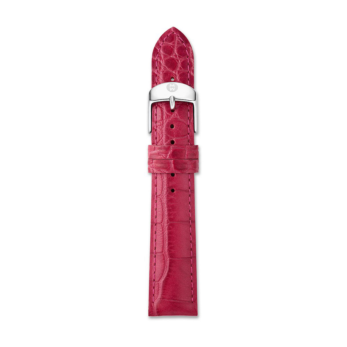 Michele 18mm Raspberry Embossed Alligator Leather Strap | MS18AA830653 ...