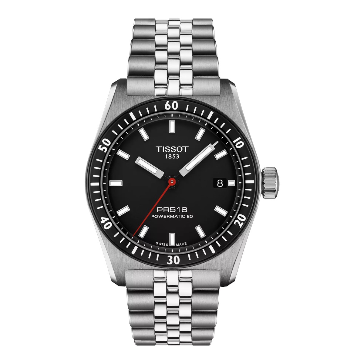 Tissot PR516 Powermatic 80 38mm Watch, Black Dial | T1494071105100 ...