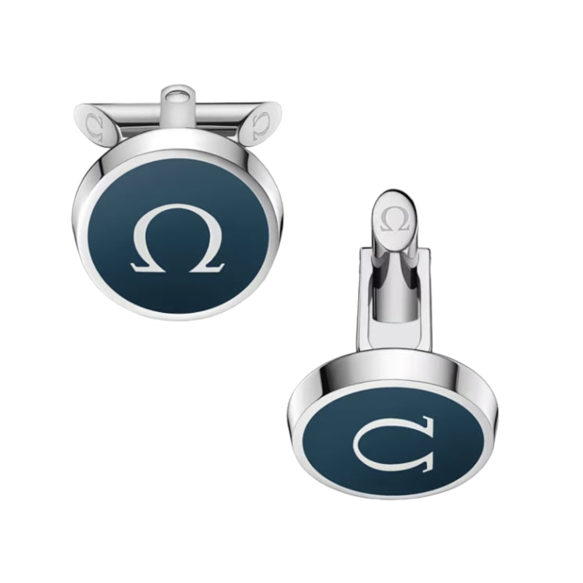 Omega Cufflinks, Blue Resin | OCA02ST0001105 | Borsheims