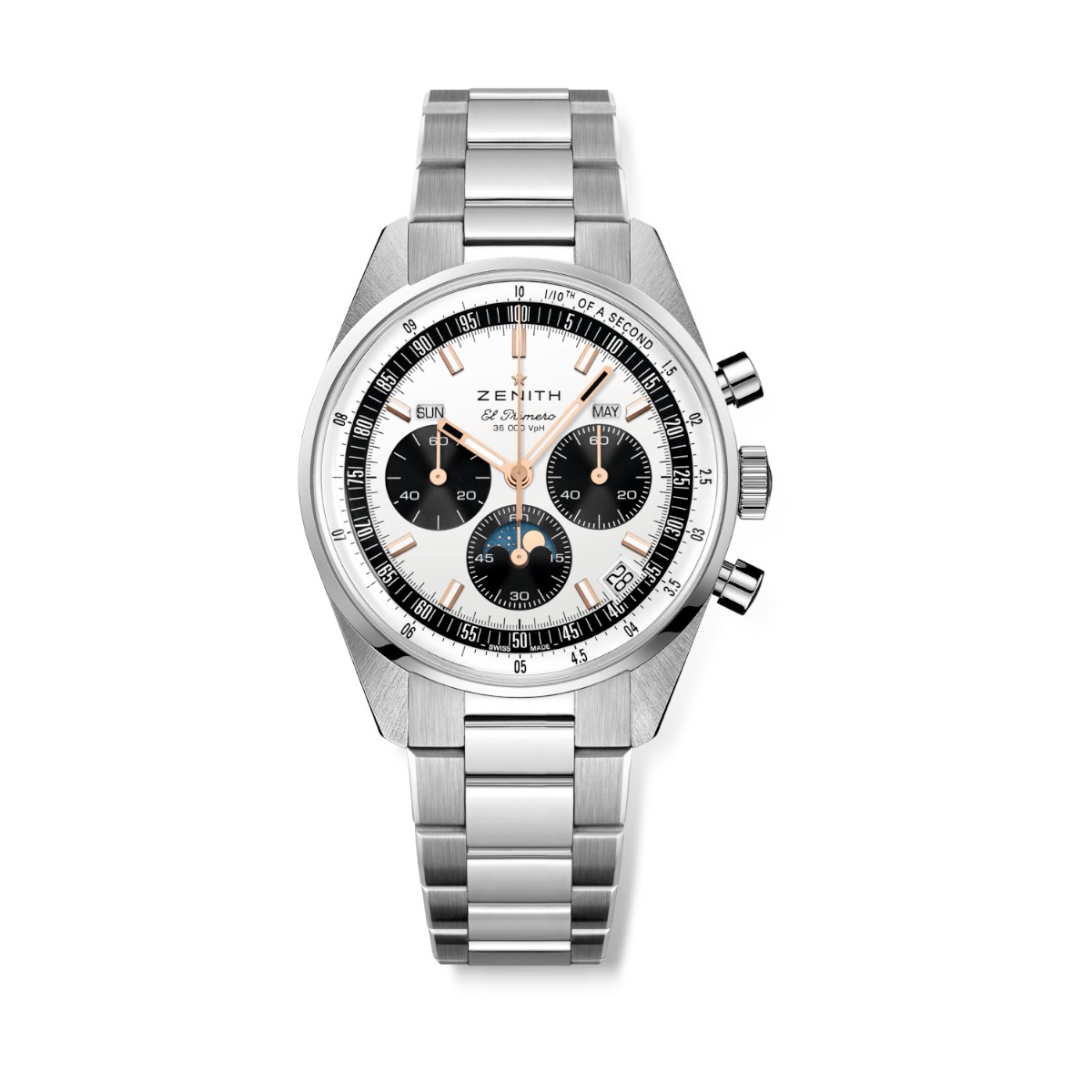 Zenith Chronomaster Original 38mm Watch, White Panda Dial ...