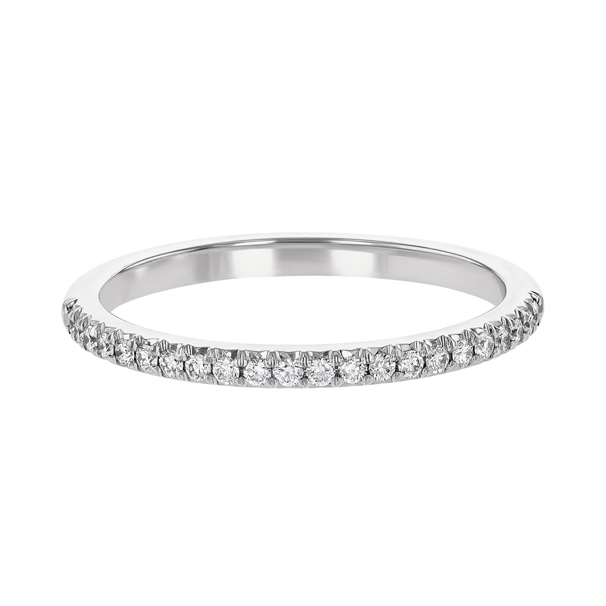 18K White Gold Shared Prong Diamond Wedding Band, 0.14cttw | Borsheims 18K White Gold Shared Prong Diamond Wedding Band, 0.14cttw | Borsheims