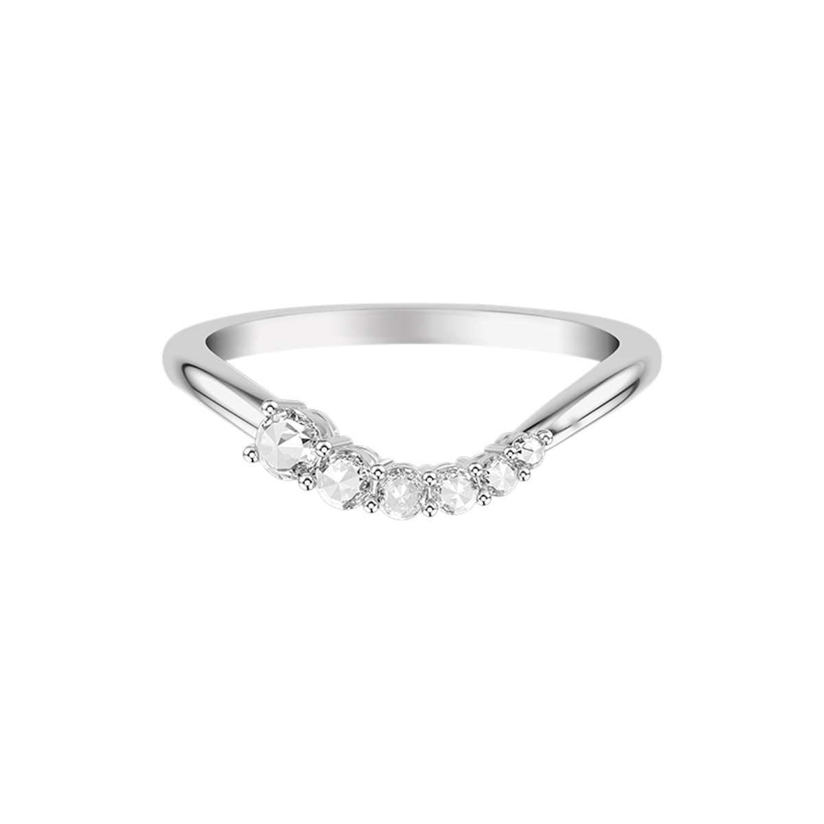 ArtCarved Diamond Contoured Wedding Band in White Gold | 33-V9421W-L.00 ...