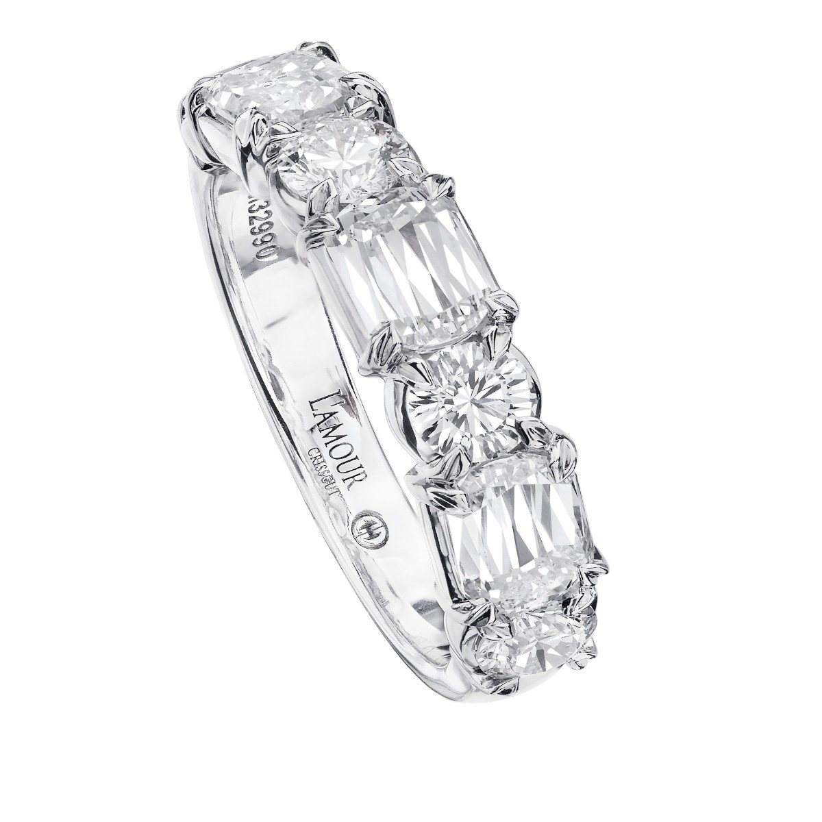 Christopher Designs L'Amour Crisscut Classic & Round Diamond Wedding ...