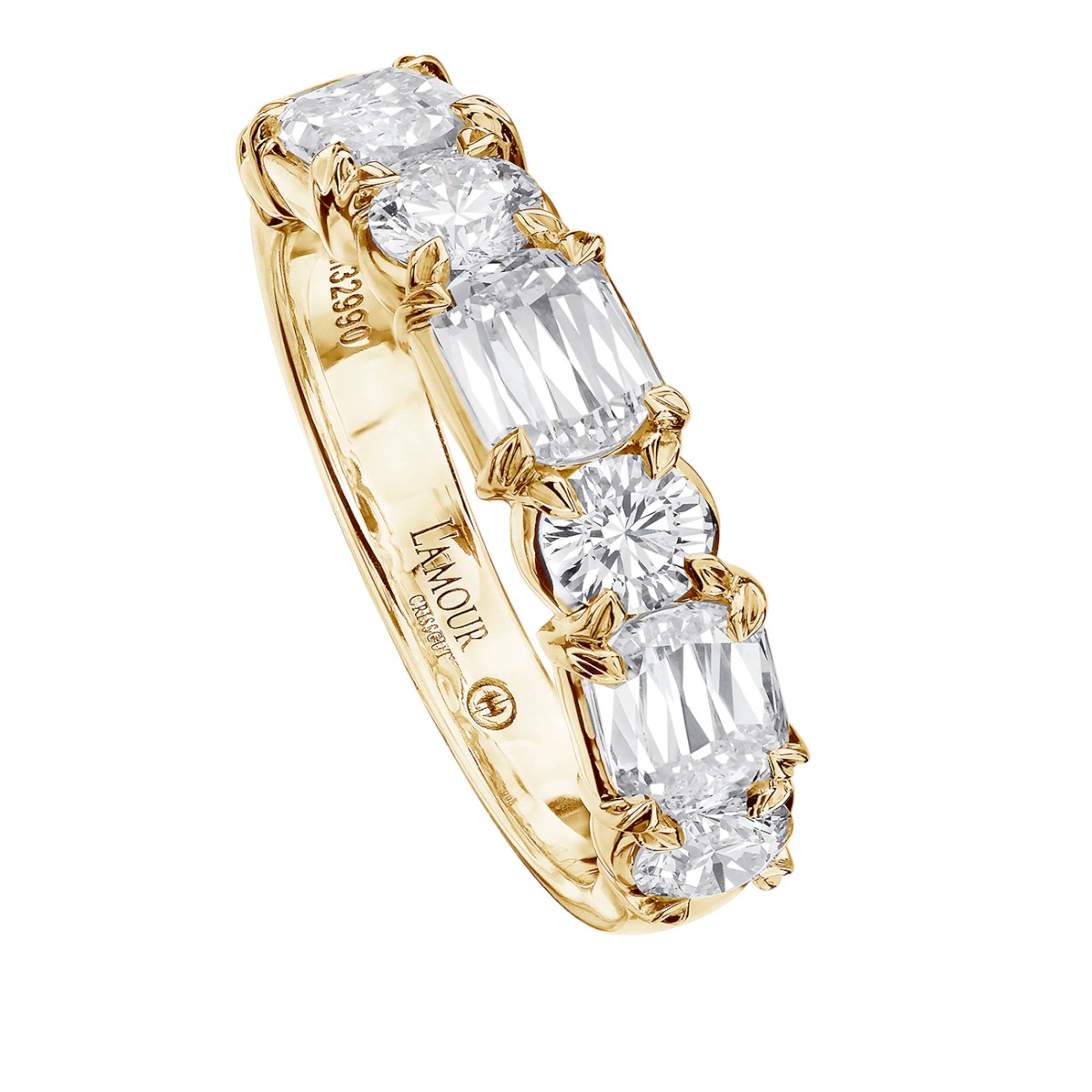 Christopher Designs L'Amour Crisscut Classic & Round Diamond Wedding ...