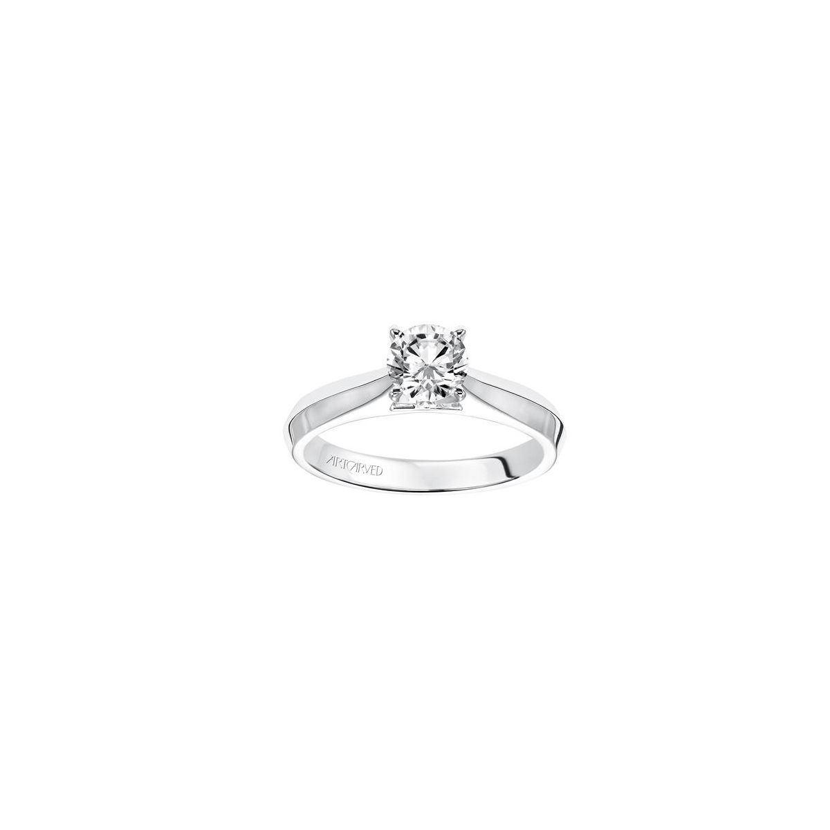 ArtCarved White Gold Solitaire Beveled Ring Setting | 31-V179FRW-E ...