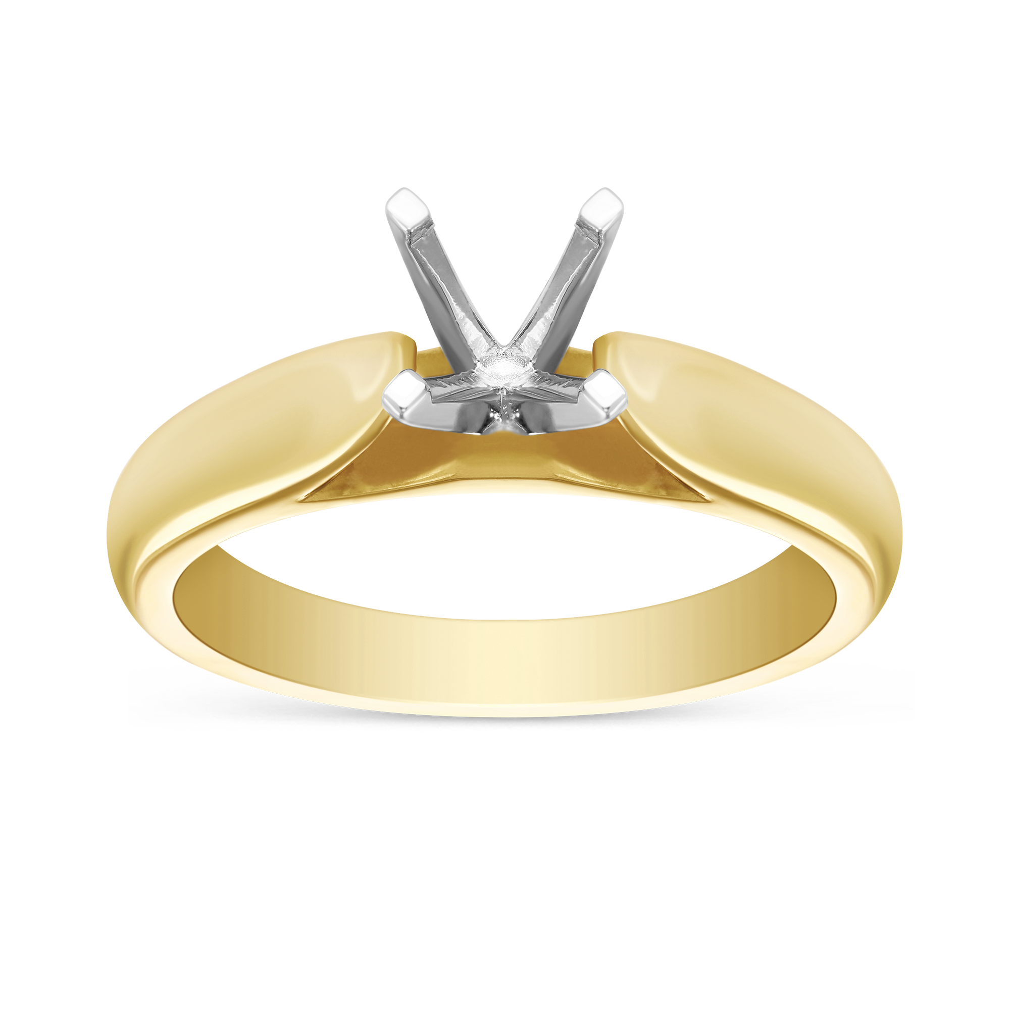 14k Yellow Gold Cathedral Solitaire Ring Setting Borsheims