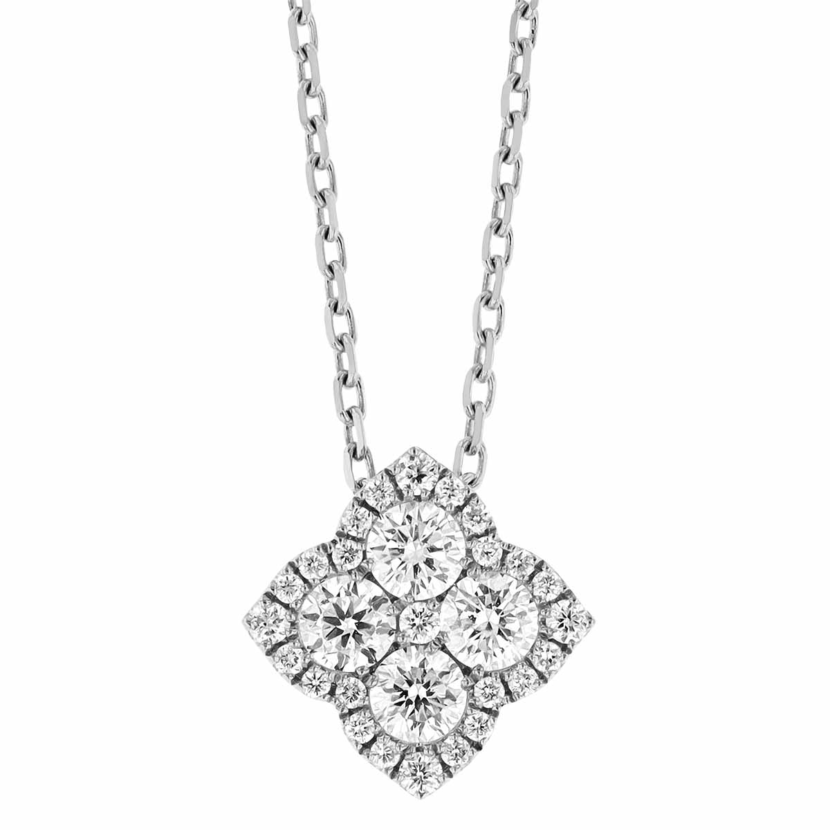 Frederic Sage Diamond Quatrefoil Necklace in White Gold, 18" | P3539-4 ...