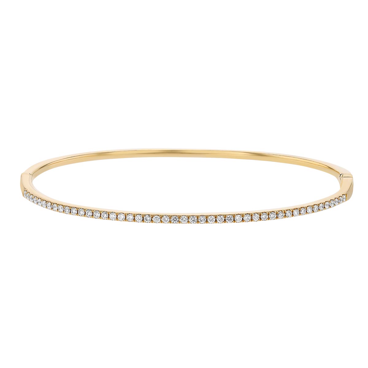 Diamond Dainty Hinged Bangle Bracelet in Yellow Gold | Borsheims