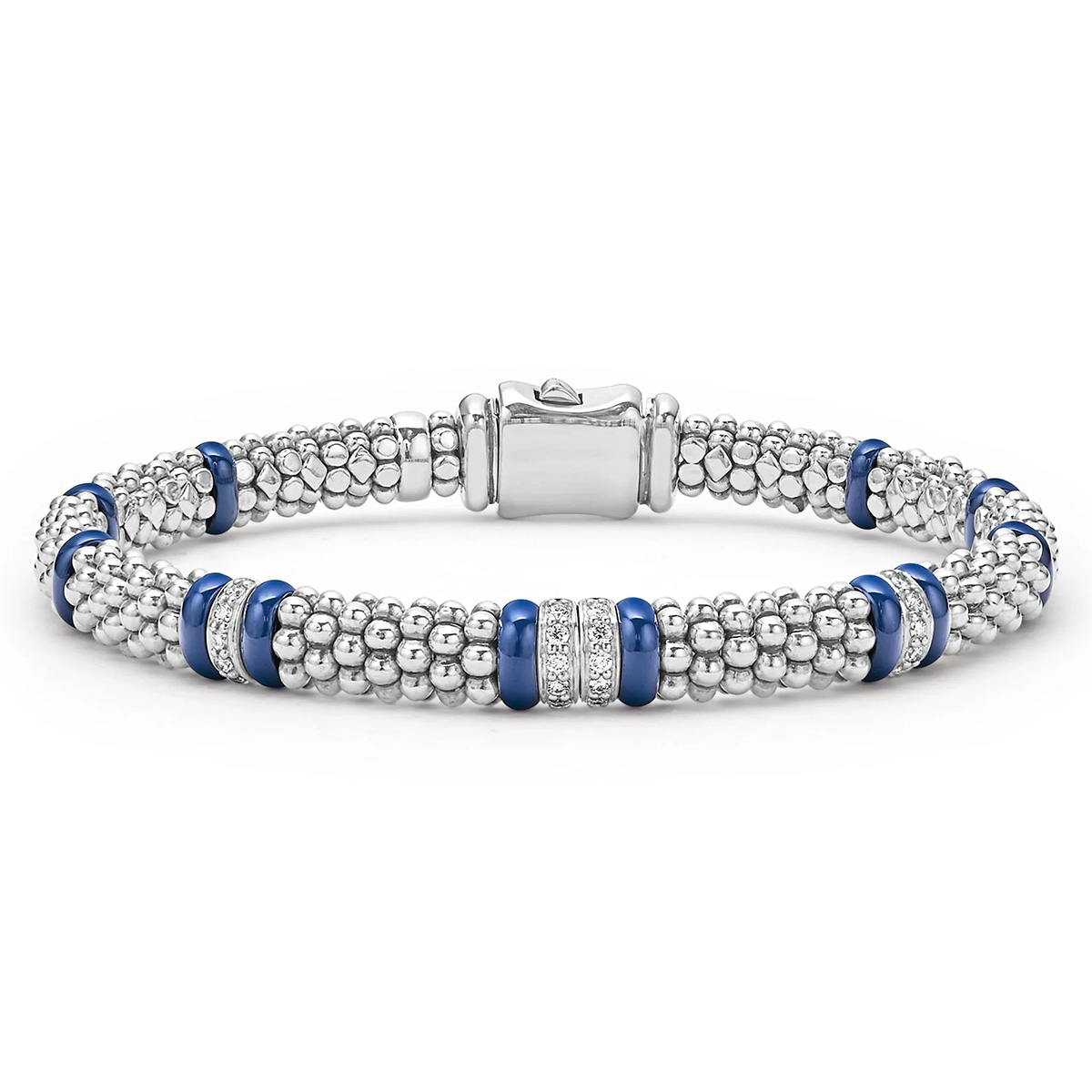 LAGOS Blue Caviar Four Station Diamond Caviar Bracelet, 6 mm, 7" | 05 ...