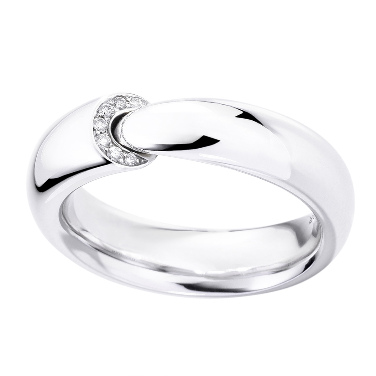 Vhernier Calla Midi Diamond Ring in White Gold | MG1800A301 | Borsheims