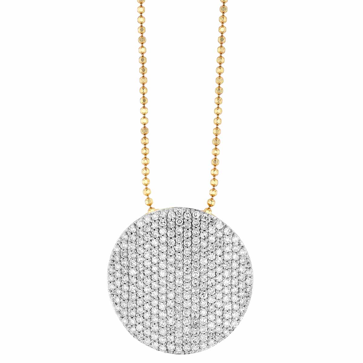 Phillips House Affair XL Infinity Diamond Pave Disc Pendant in Yellow ...