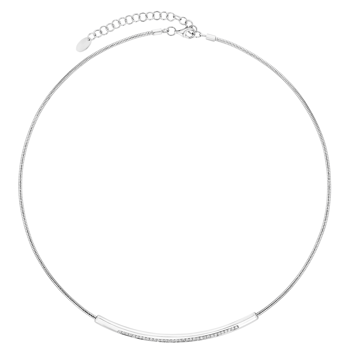 Pesavento DNA Spring Diamond Curved Bar Collar Necklace in Sterling ...