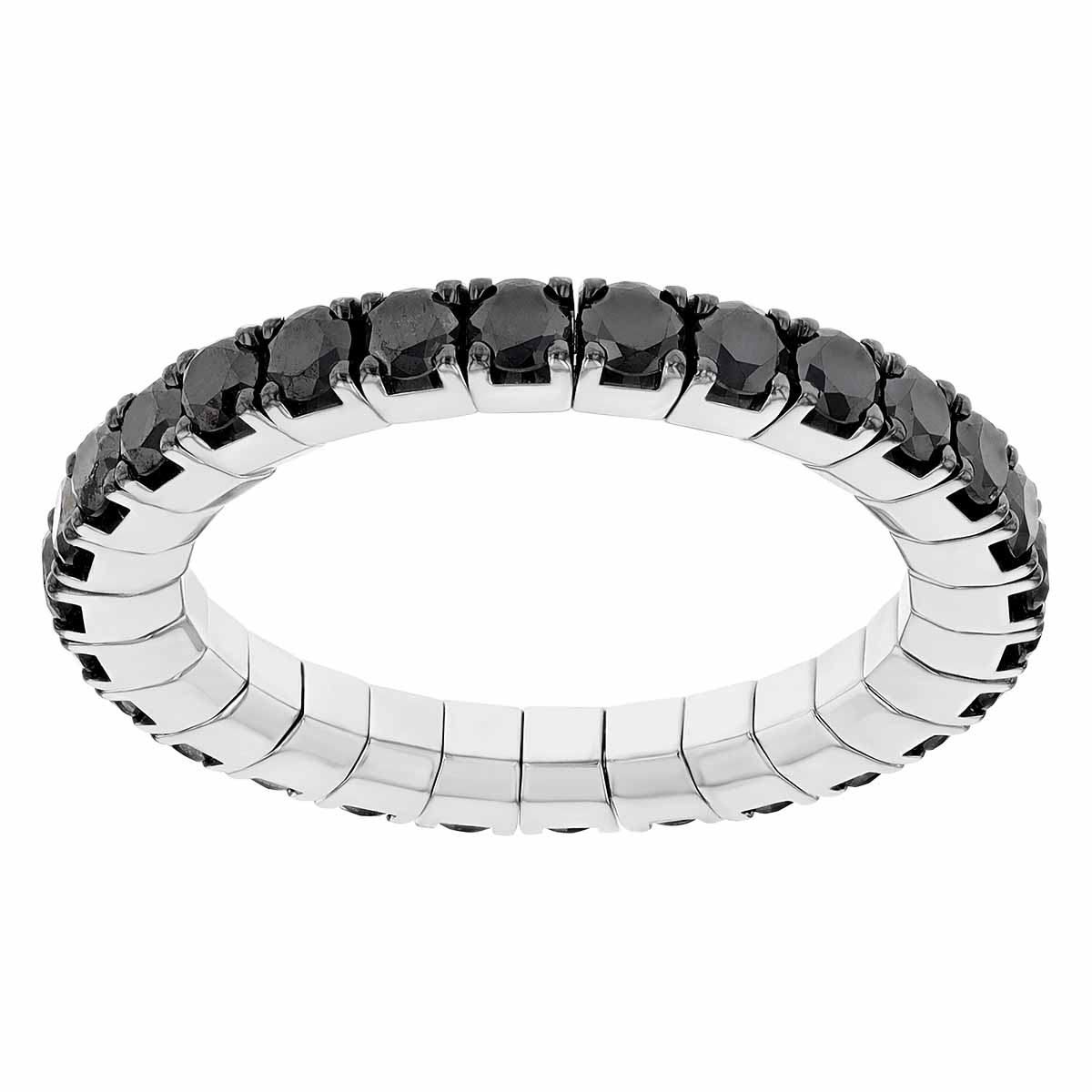 Roberto Demeglio Black Diamond Stretch Eterenity Ring in White Gold ...