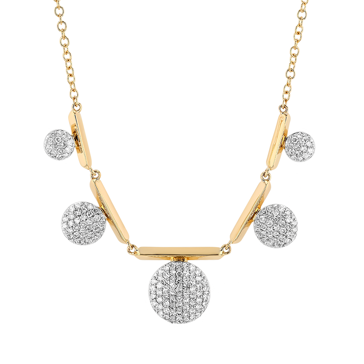 Phillips House Large Graduated Diamond Infinity Offset Station Necklace ...
