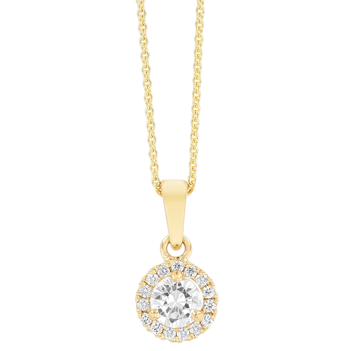 14KYG Diamond Solitaire Pendant | Borsheims