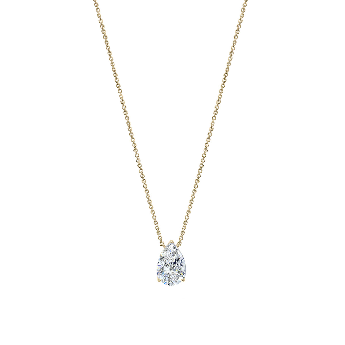 Clarity Diamond Signature Lab-Grown Pear Shaped Diamond Solitaire ...