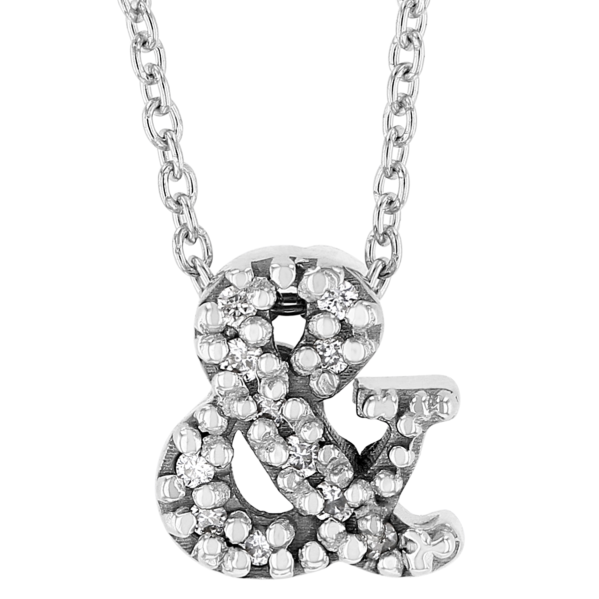 Roberto Coin Tiny Treasures Diamond Ampersand Symbol Pendant in White ...