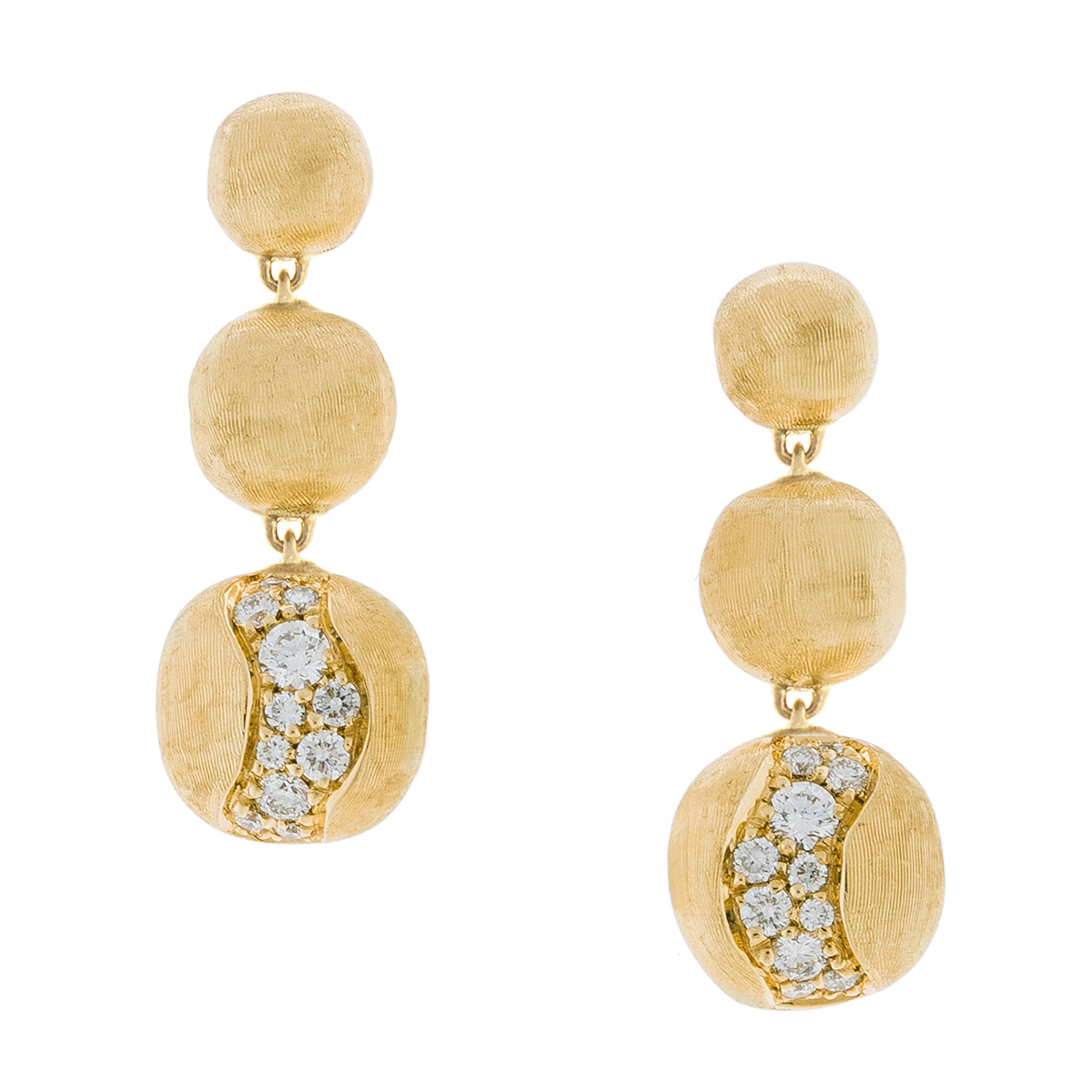 Marco Bicego Africa Constellation Short Graduated Diamond Drop Earrings ...