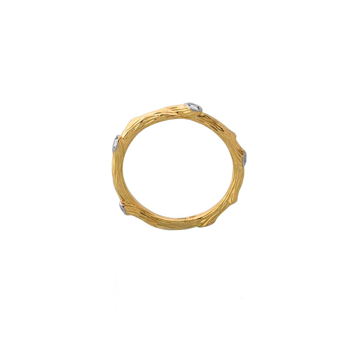 Michael Aram 18K Yellow Gold Diamond Enchanted Forest Stacking Ring ...