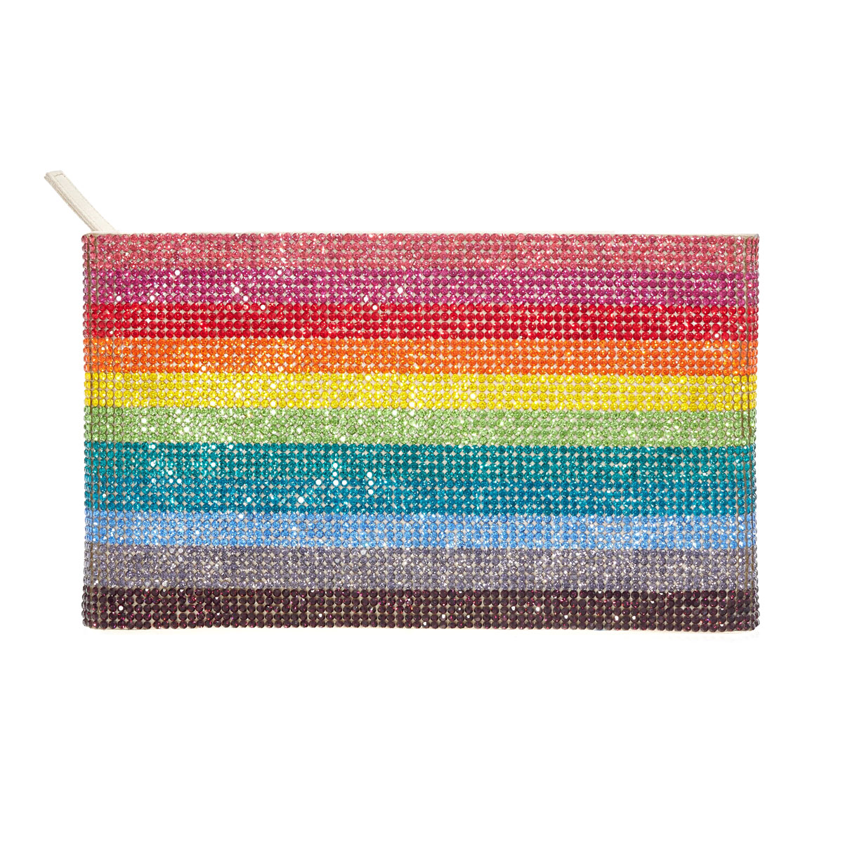 Judith Leiber Zip Pouch, Rainbow | H239022-ZIPPOUCHRAINBOW-CHAMPAGNEMULTI | Borsheims