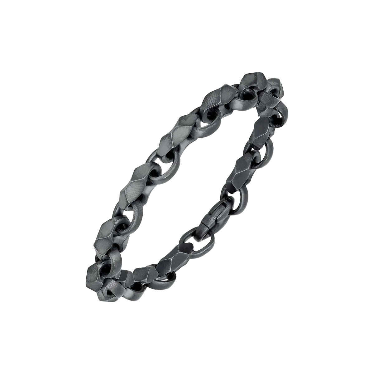 Marco Dal Maso Ulysses Oxidized Sterling Silver Faceted Link Chain ...