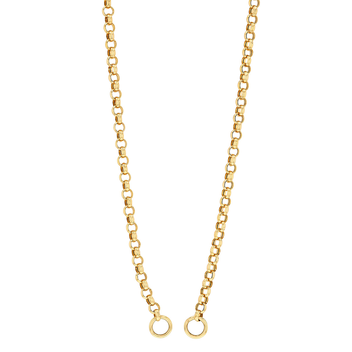 Yellow Gold 3.8 mm Hollow Rolo Split Chain, 20