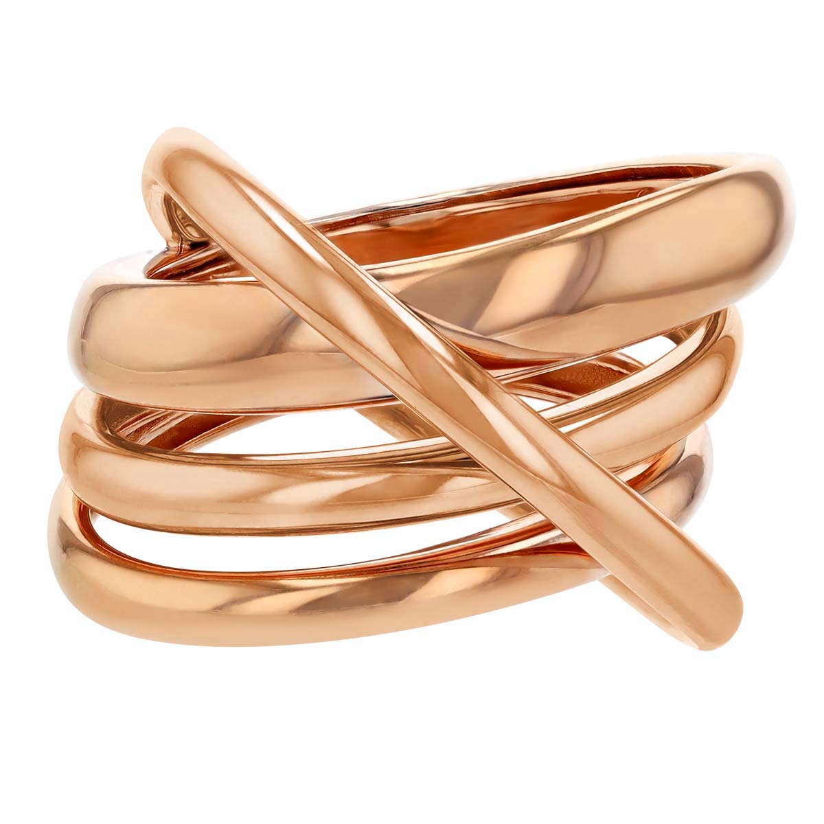 Pesavento Rose Tone Multi-Band Crossover Ring | WPLVA1887M | Borsheims