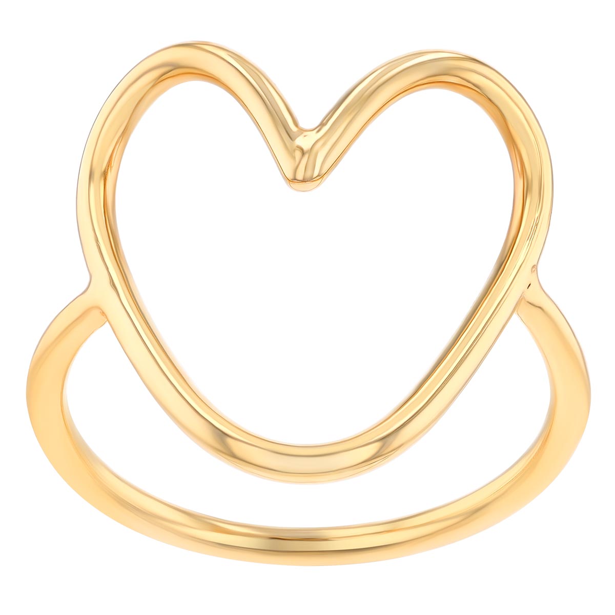 Zoe Chicco Yellow Gold Large Open Heart Ring | LOHR-1-14K | Borsheims
