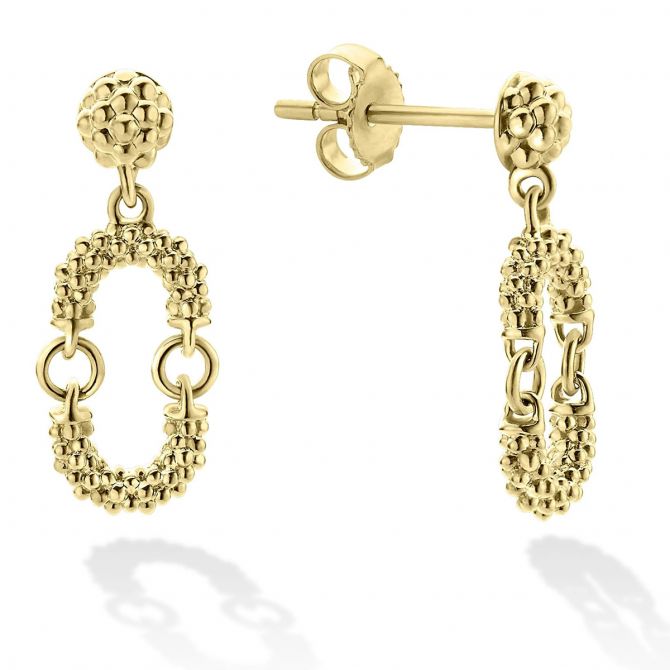 LAGOS Signature Caviar Petite Superfine Caviar Drop Earrings 18 mm 01 11134 00 Borsheims