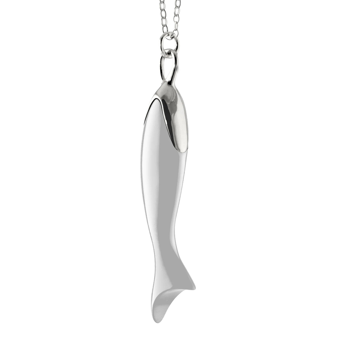 Monica Rich Kosann "Perseverance" White Ceramic & Sterling Silver Fish ...