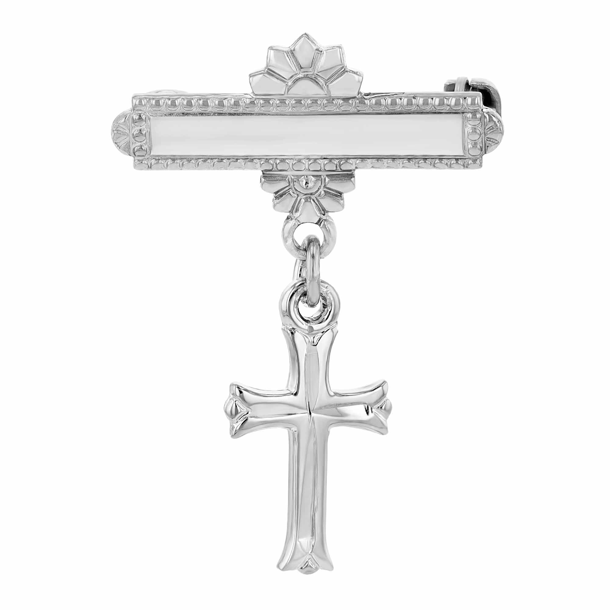 Sterling Silver Bar & Cross Charm Pin | Borsheims