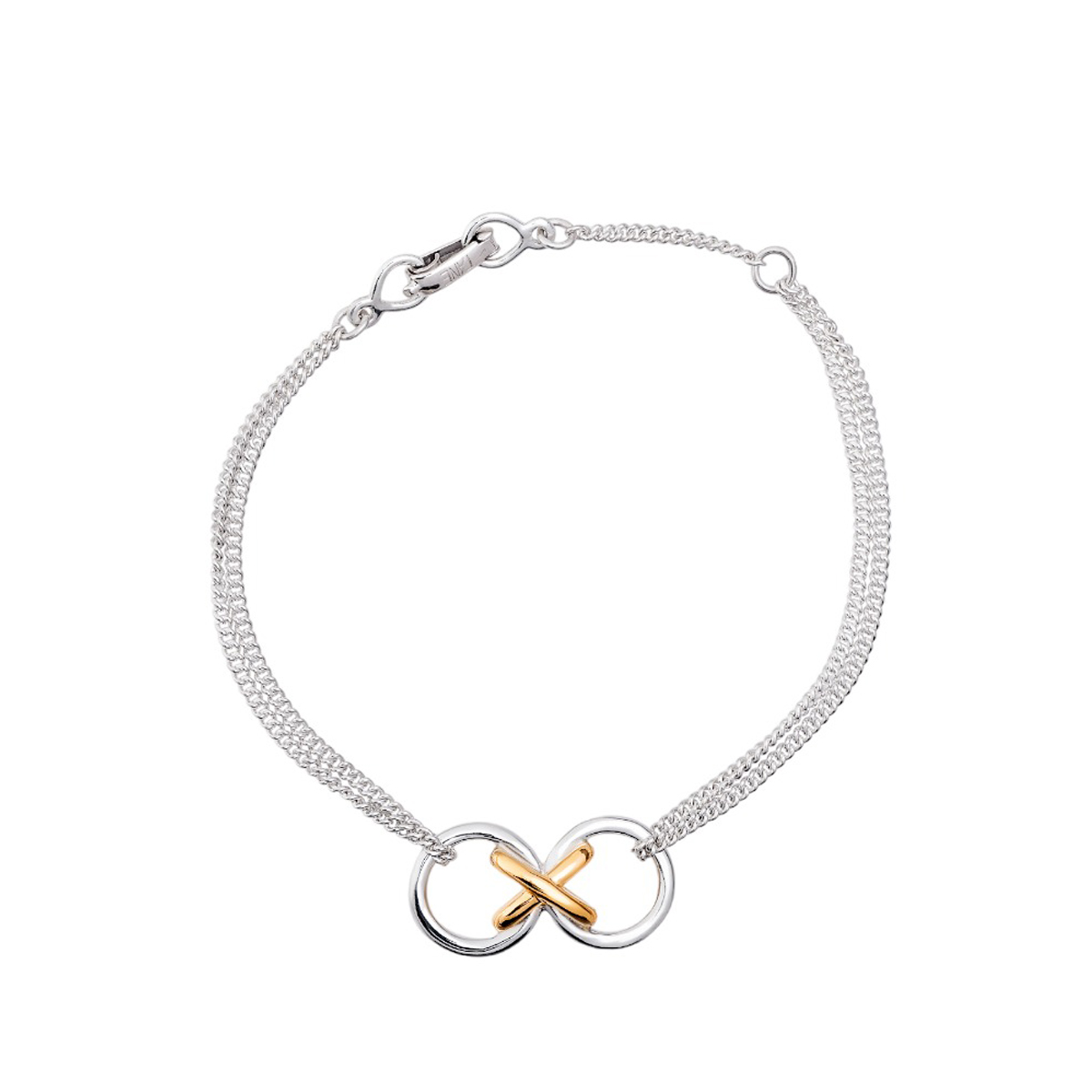 TANE Mexico 1942 X Bracelet in Sterling Silver & Gold Vermeil ...