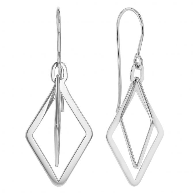 Diamond shape earrings dangle store