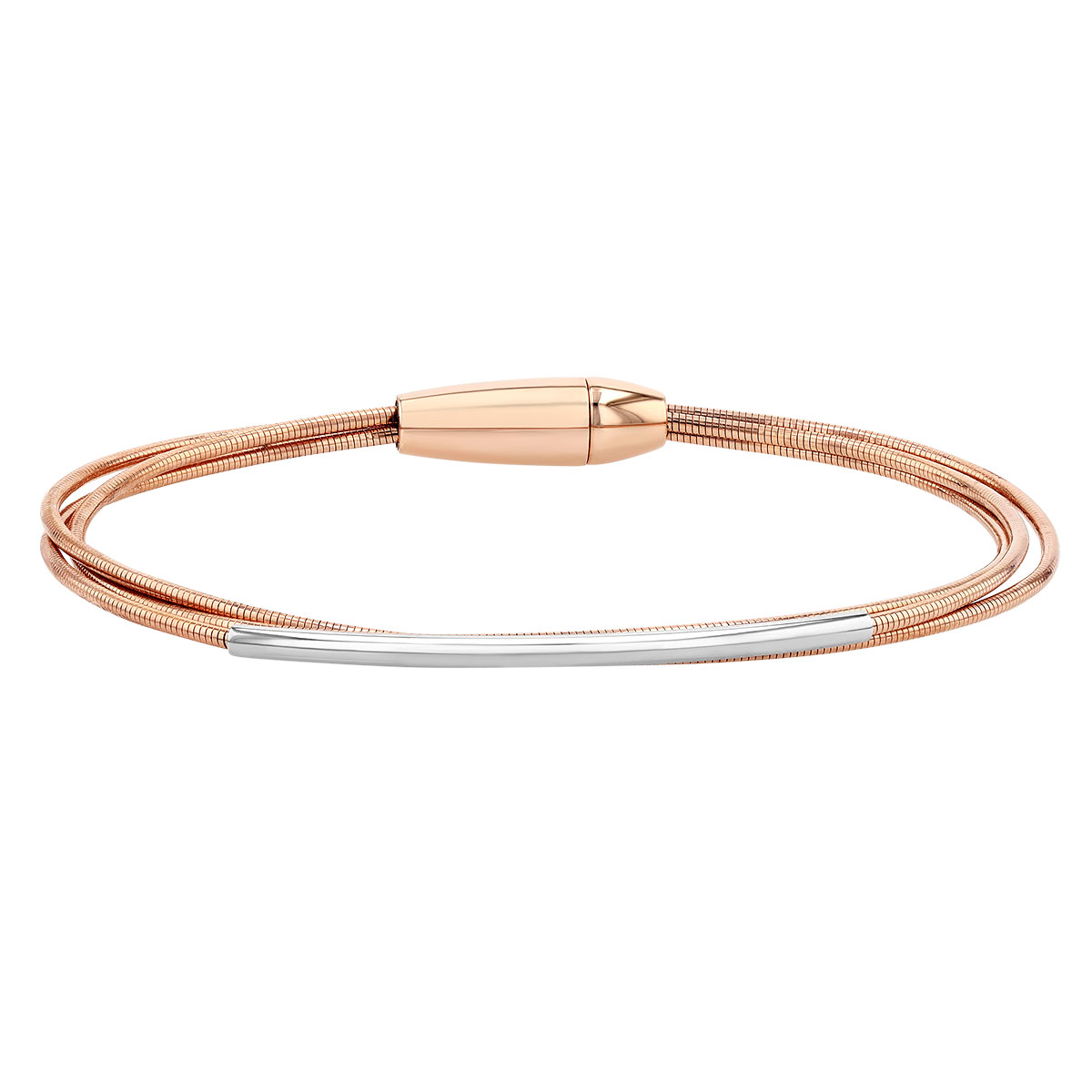 Pesavento DNA Spring Rose Tone & Sterling Silver 3-Strand Bracelet ...