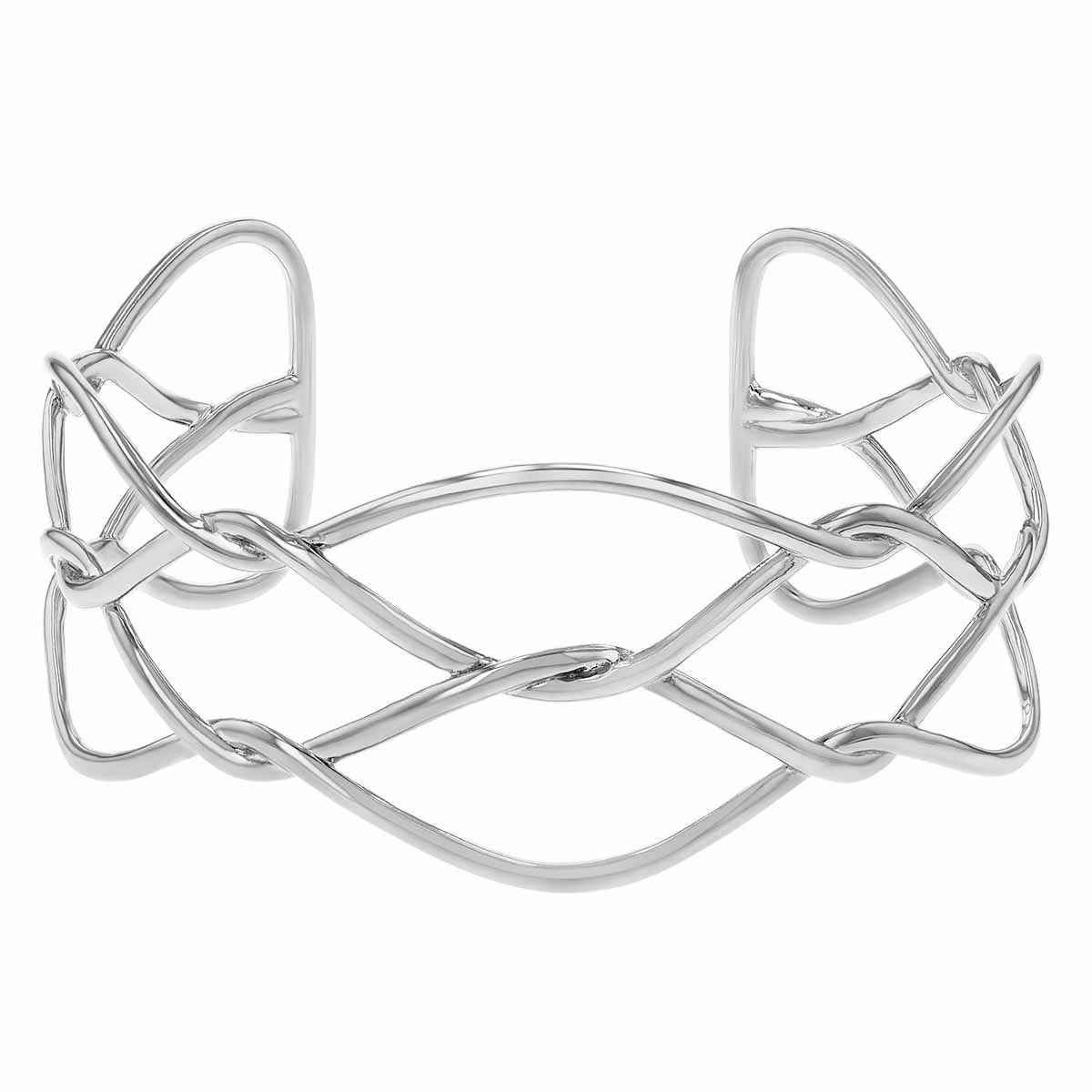 Sterling Silver Intertwined Wave Cuff Bracelet, 7" | Borsheims