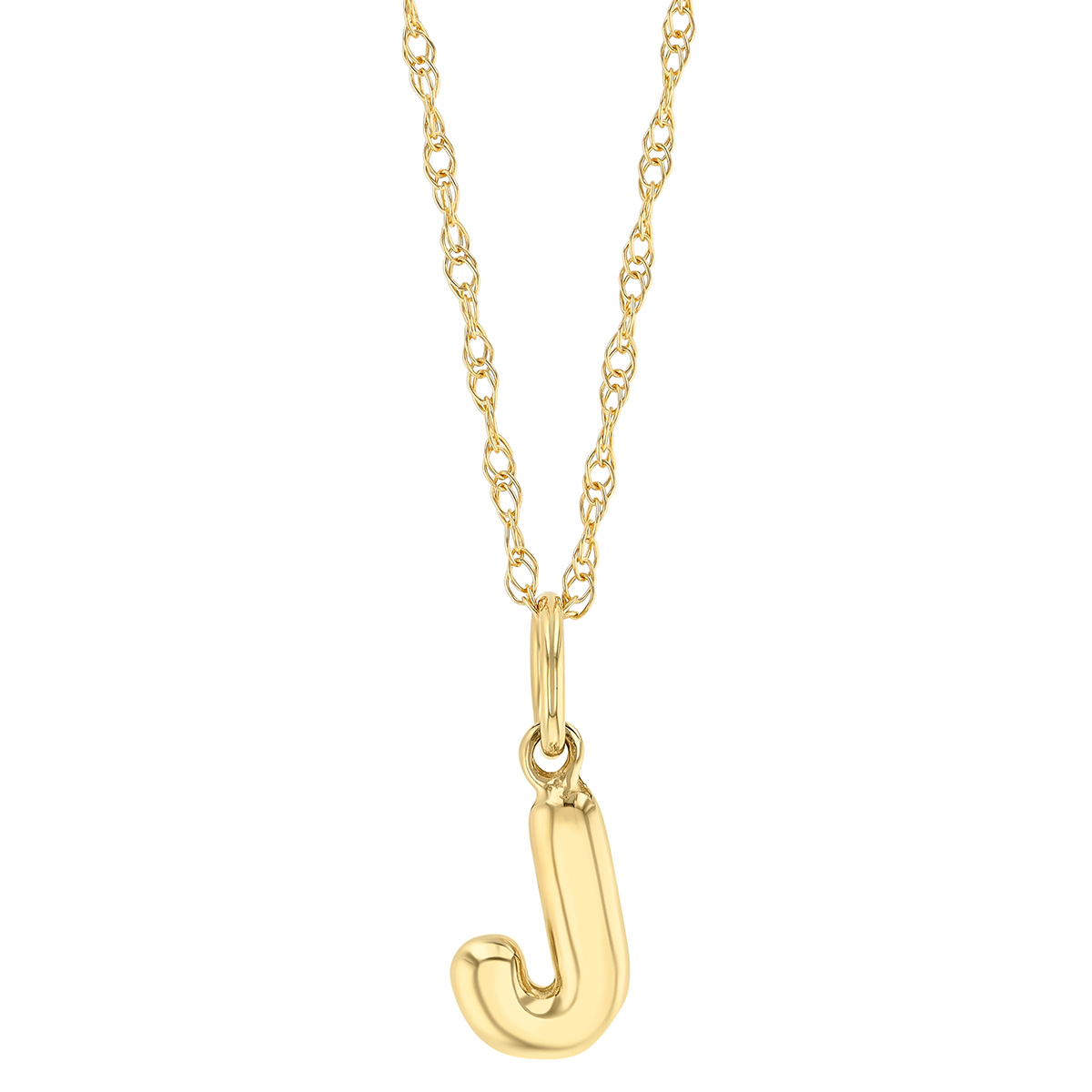 Yellow Gold Initial "J" Necklace, 18" | Borsheims