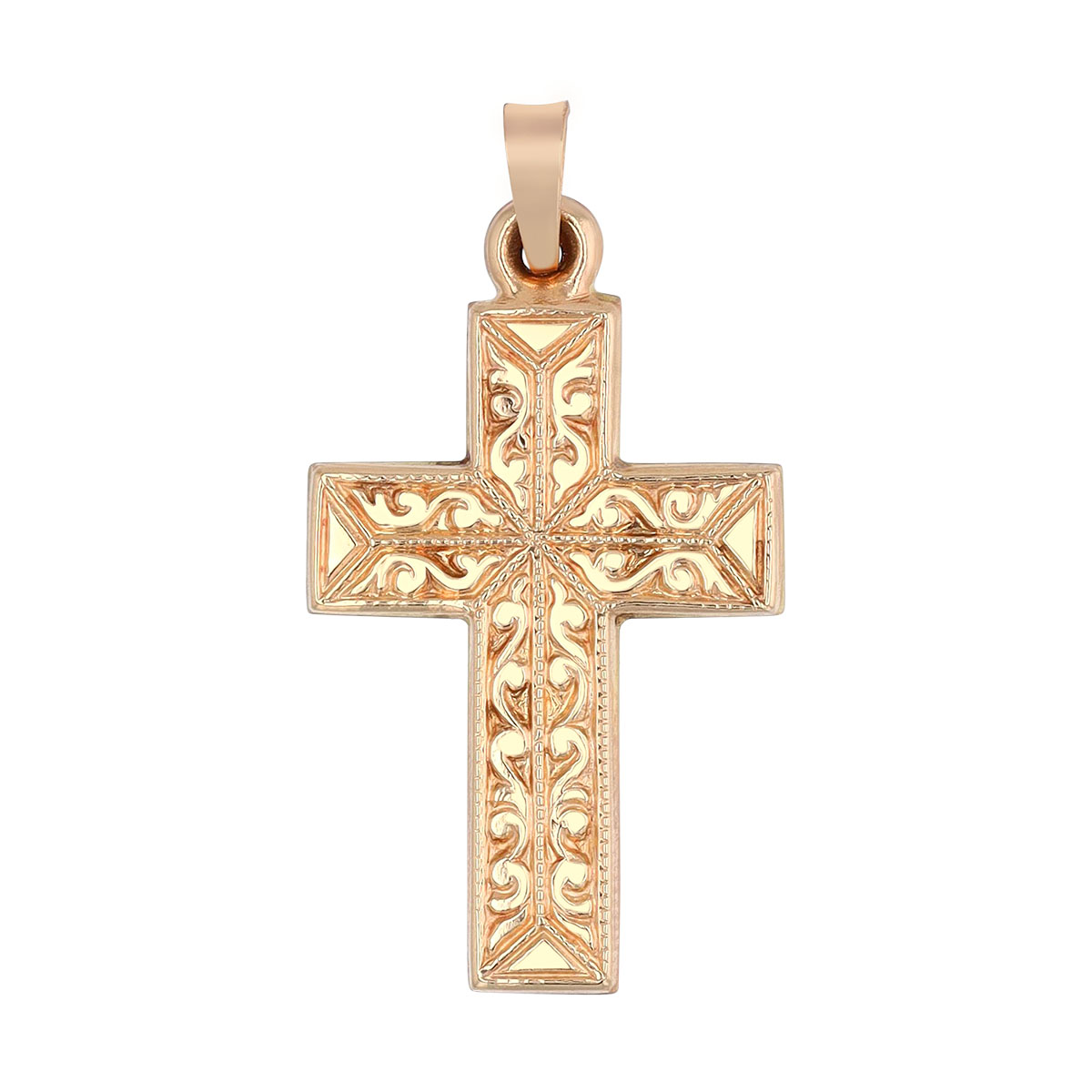 Yellow Gold Filigree Cross Charm | Borsheims