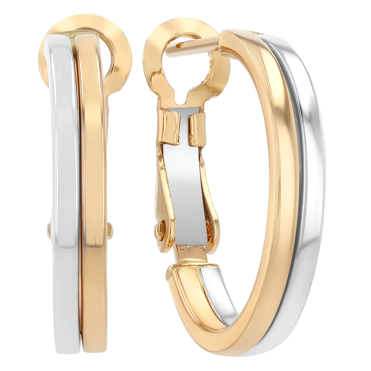 Two Tone Double Hoop Earrings | Borsheims