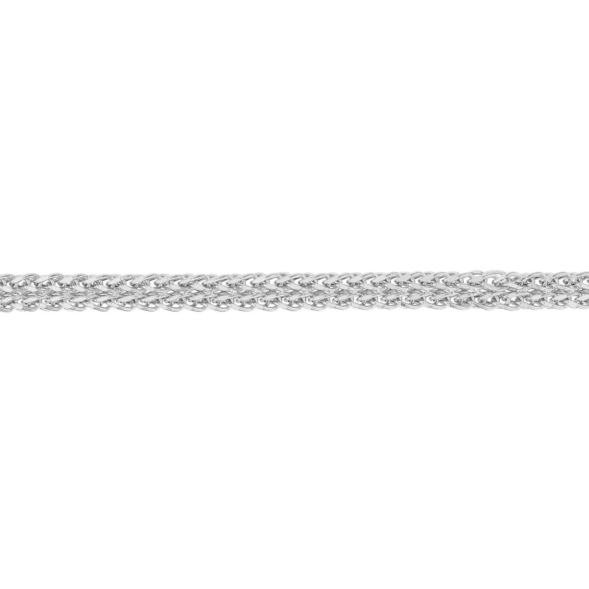 White Gold Double Wheat Chain Bracelet, 7.5" | Borsheims